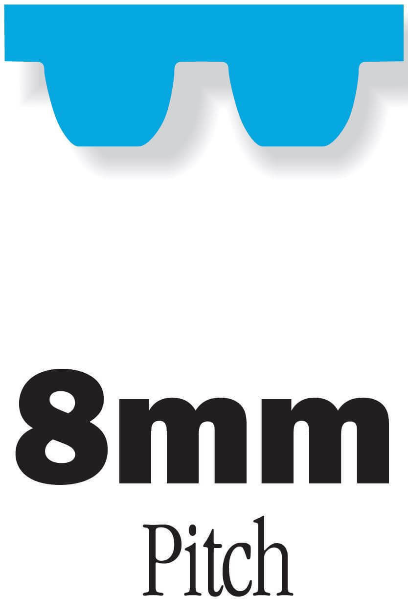 Gates 8MGT-2600-36 PolyChain GT Carbon Belt, 8MGT Section 9274-2325 ...