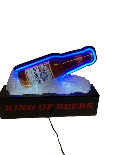 Budweiser Bud Bottle On Ice Anheuser Bush 1992 Light Up | eBay