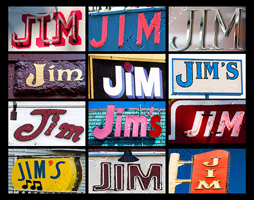 JIM Name Poster featuring photos of actual signs | eBay