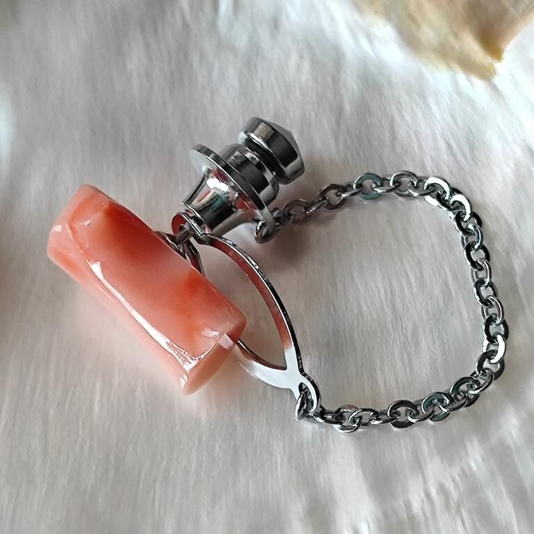 Vintage Japan Natural Pink Coral Pin. Tie Pin. Сostum… - Gem