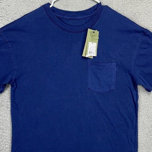 Goodfellow Adult Men T-Shirt Medium Blue Crewneck Short Sleeve Pocket ...