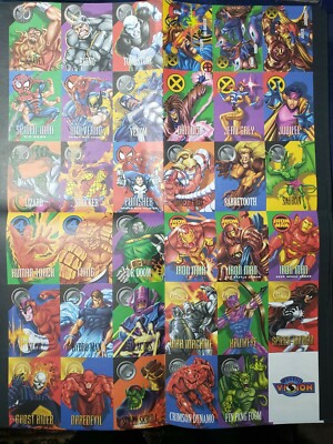 1996 Marvel Vision Cards Poster Trading Spiderman Xmen Venom Avengers ...