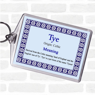 Tye Name Meaning Bag Tag Keychain Keyring Blue | eBay UK