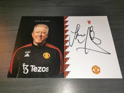 Steve McClaren hand signed Manchester united autograph card | eBay