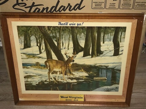 Vintage Fesenmeier West Virginia Beer Ale That'll Win Ya ! Buck Deer ...