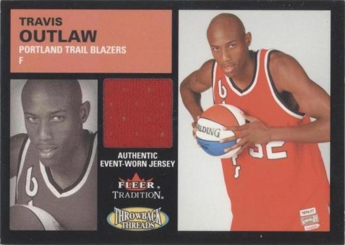 2003-04 Fleer Tradition - Throwback Threads Travis Outlaw #TT-TO Jersey ...