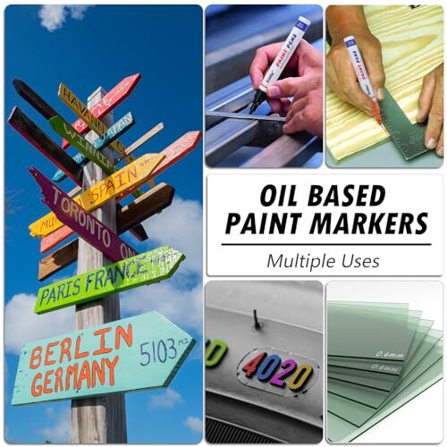 Green Paint Markers 8 Pack Oil-Based Waterproof Quick Dry Permanent ...