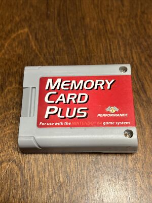 MEMORY CARD PLUS Memory Card w/ 4 slots - red label for Nintendo 64 N64 ...