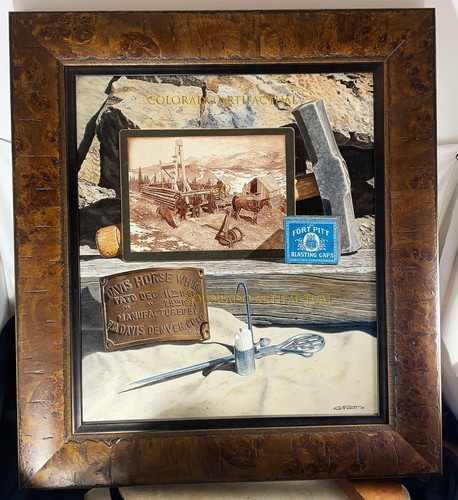 GEORGE FOOTT original oil painting BUENA VISTA MINE CRIPPLE CREEK ...