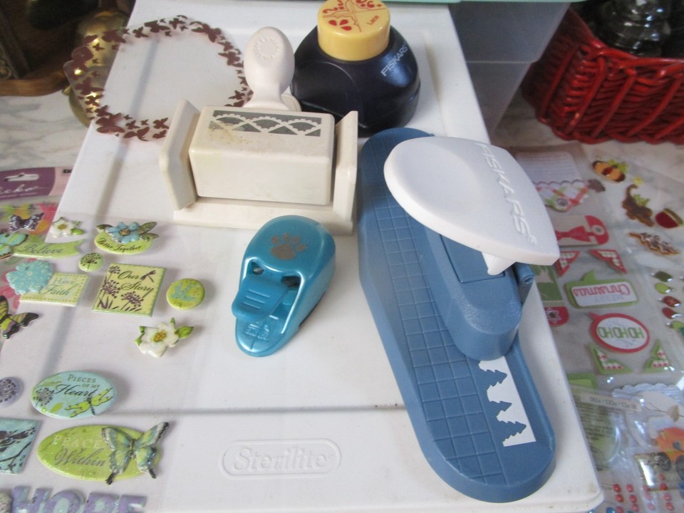 SCRAPBOOKING LOT- PUNCHES, JOLEES STICKERS,MORE | eBay