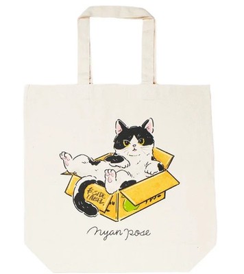 B - SIDE LABEL Tote Bag / Nyan Pose Japan | eBay