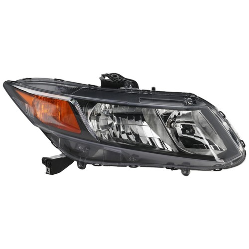 Passenger Side Headlight For Honda Civic 2012 Halogen with Bulb(s) DX ...