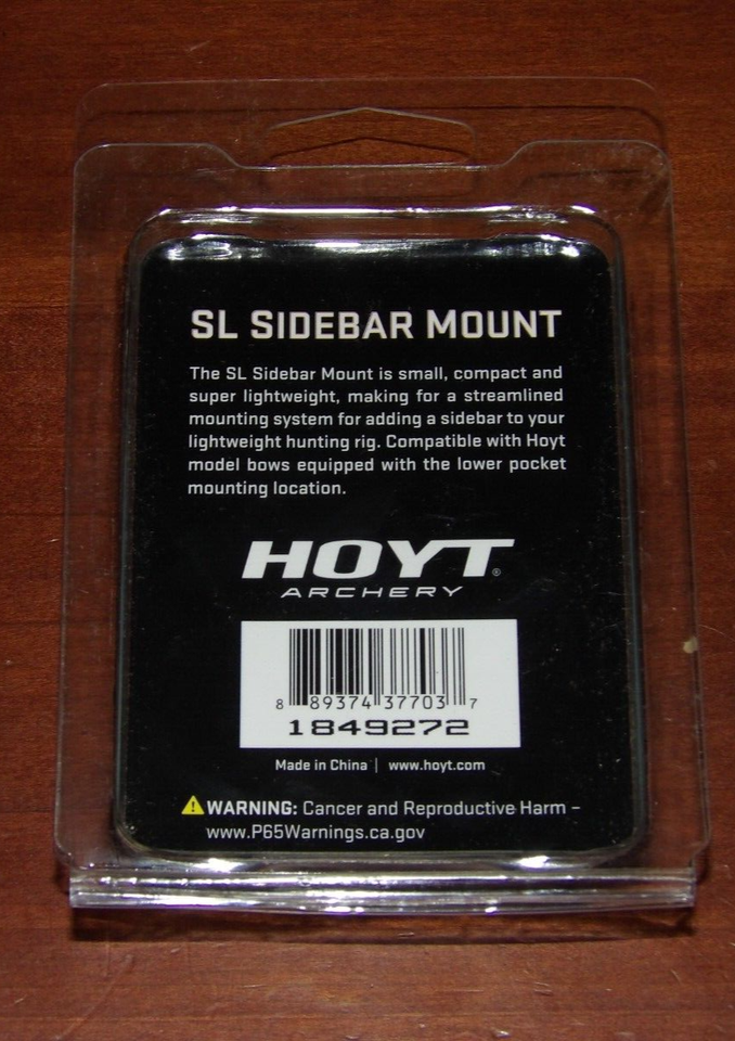 NEW Hoyt SL Sidebar Adapter Mount- Side Bar Stabilizer Mount- Quick ...