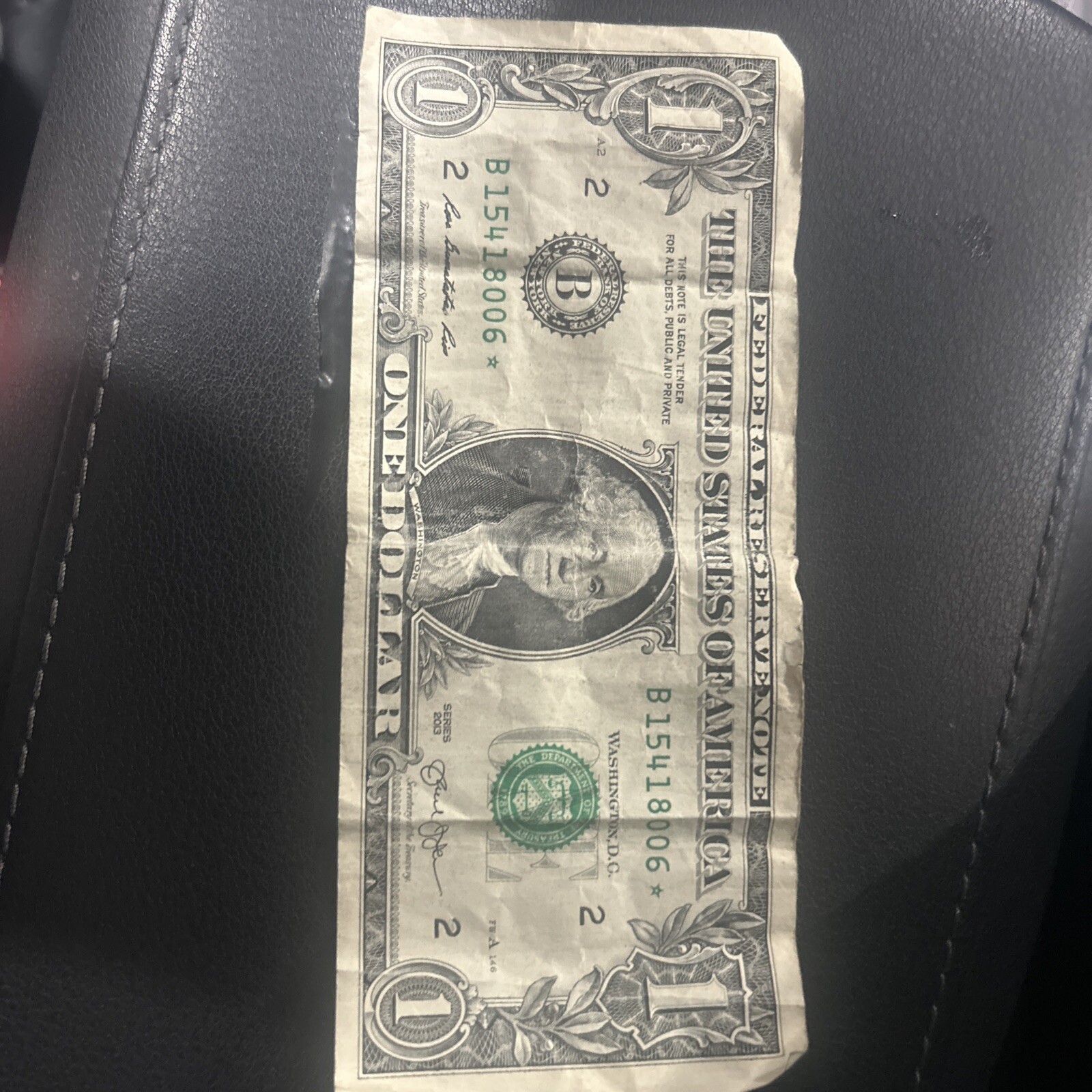 2013 B Series $1 One Dollar Bill Star Note Duplicate Serial Num Error ...