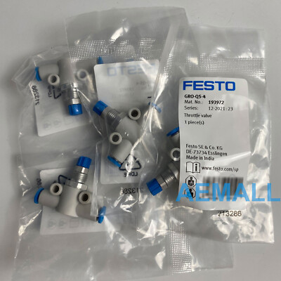 1pcs New Festo GRO-QS-4 193972 Throttle Valve | eBay