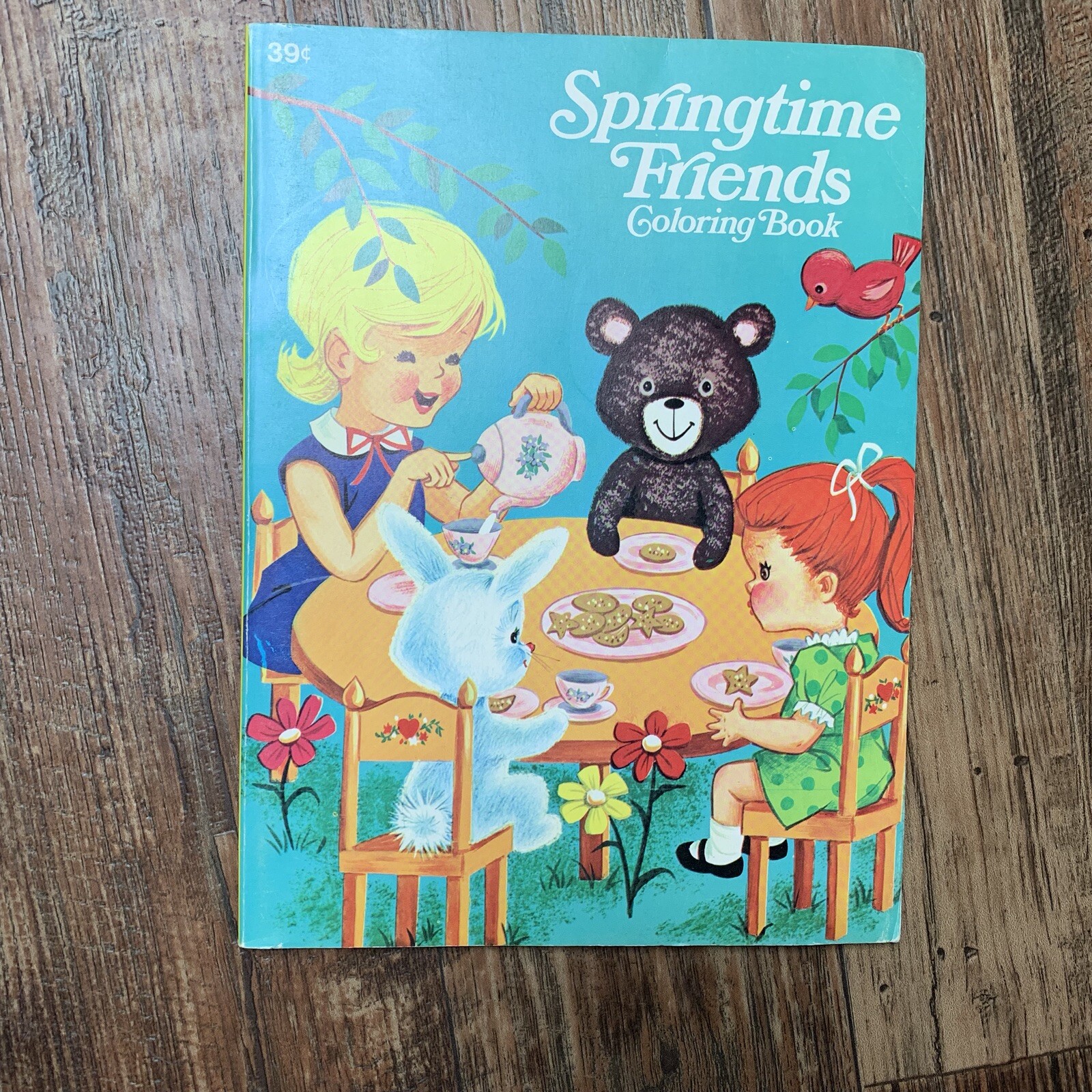 Vintage Coloring Book Set ~ Springtime Friends | eBay