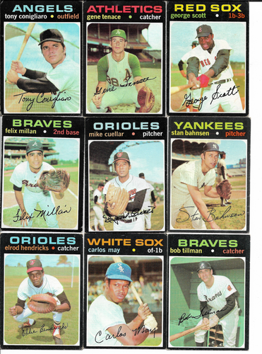 1971 Topps Baseball Stars 13 Card Lot With Tony Conigliaro VG | eBay