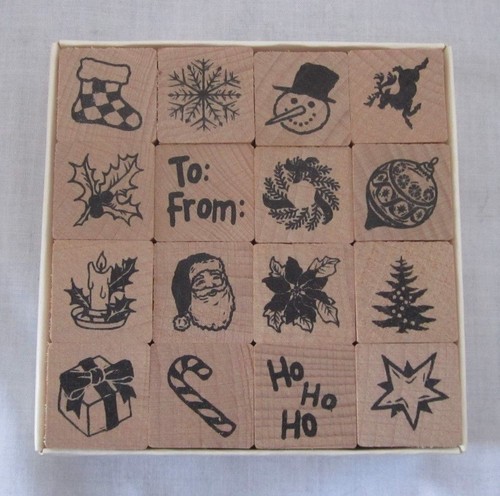 PSX CREATIVE CHARACTERS Christmas Rubber Stamp Set 16 Sm Stamps | eBay