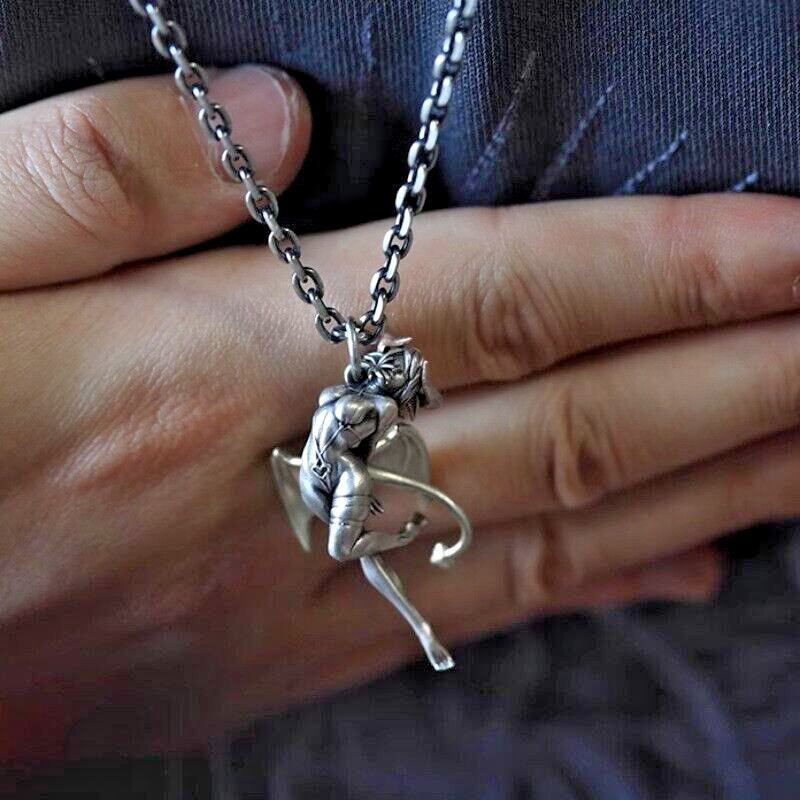 Stainless Steel Devil Angel Necklace Pendant Jewelry Fashion Chain | eBay
