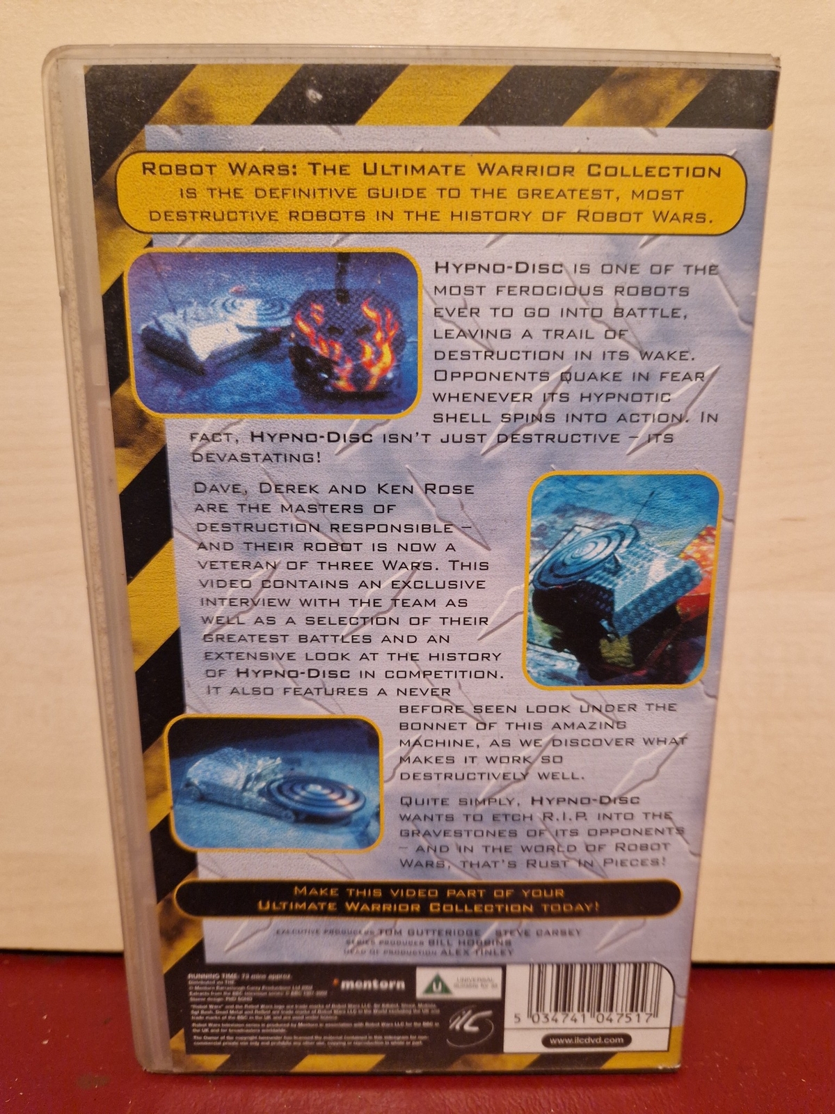 Robot Wars - Ultimate Warrior Collection - Hypno-Disc, PAL VHS Video ...