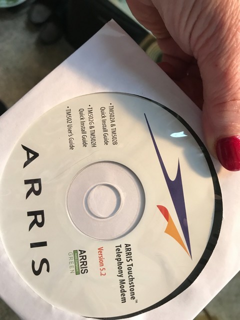 ARRIS Modem Tm502g With Battery & AC Power Cable Wrt54g2v1 Wireless G ...