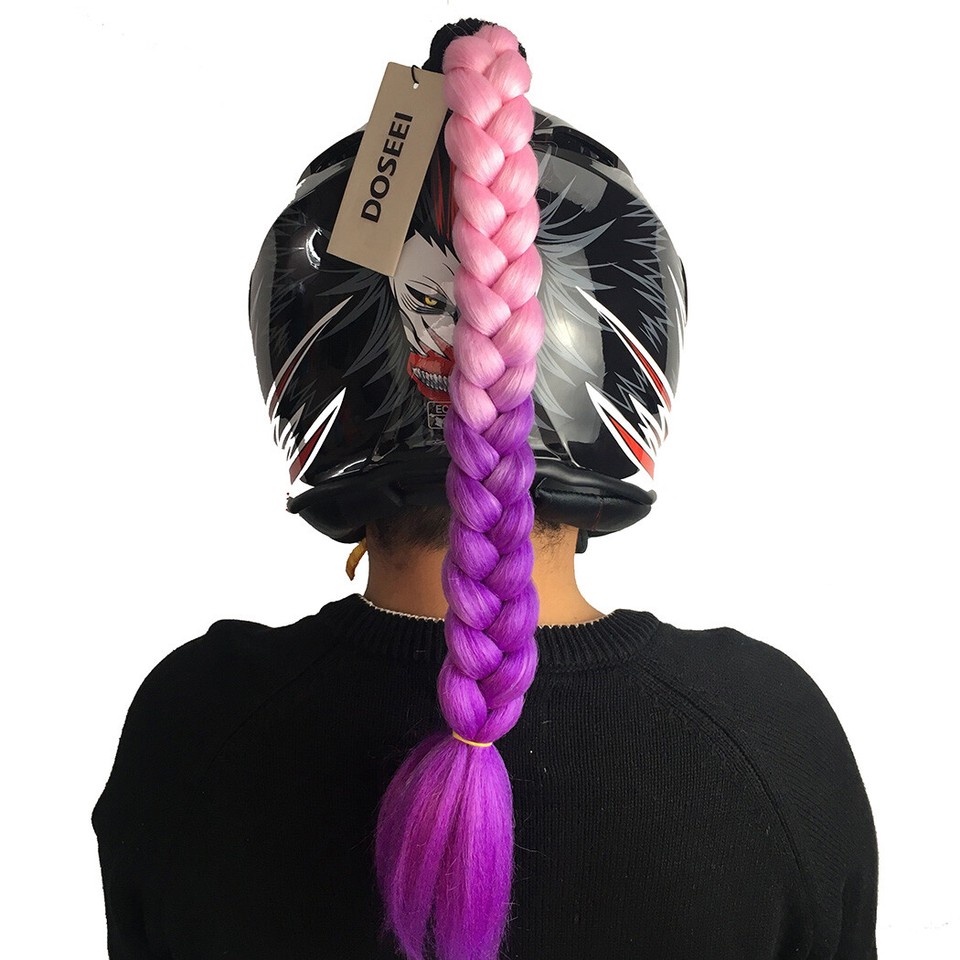 Gradient Ramp Helmet Braids / Ponytail Motorcycle Bike PC Helmet Hair 1 ...