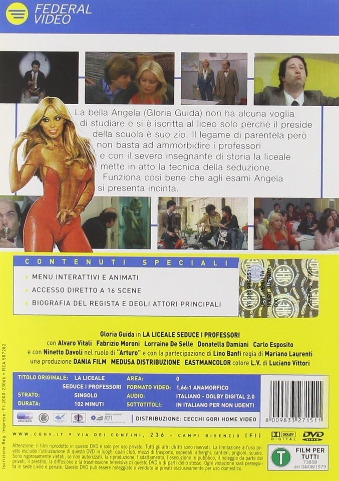 Liceale Seduce I Professori (La) (DVD) Gloria Guida Alvaro Vitali (UK ...