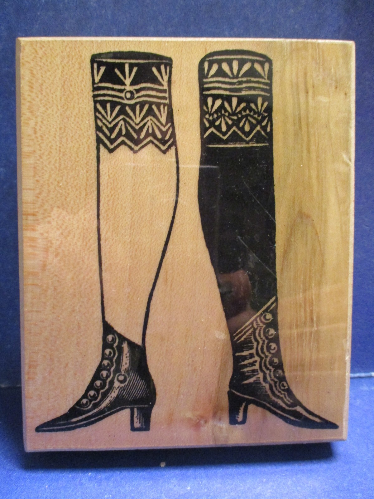 POSTMODERN DESIGN VICTORIAN PAIR OF LEGS SHOES RUBBER STAMP WOOD MTD | eBay