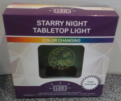 Starry Night Tabletop Light LED Coloring Changing 7 Different Colors W ...