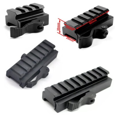 1/2" QD Riser Mount Quick Detach 3/5/7/9 Slots Picatinny Mount for Red ...