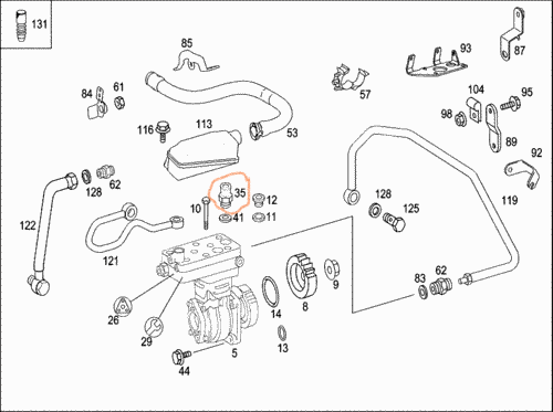 Freightliner A4571340156 Fitting Air Compressor Hose Mercedes Benz | eBay