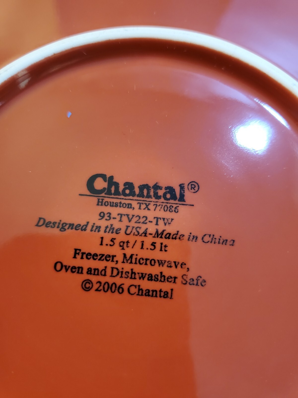 2006 Orange Chantal 1.5 Qt. Covered Casserole Dish | eBay