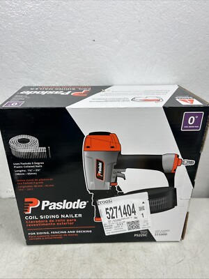 Paslode Pneumatic 0 Degree Coil Siding Nailer, 515900, Air Compressor ...