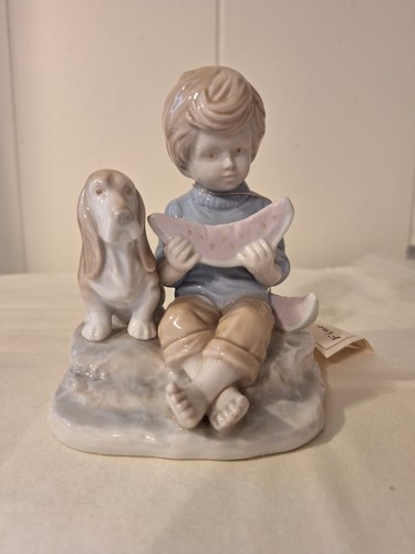 Vintage Roman Valencia Boy with Dog/Watermelon Bisque Porcelain ...