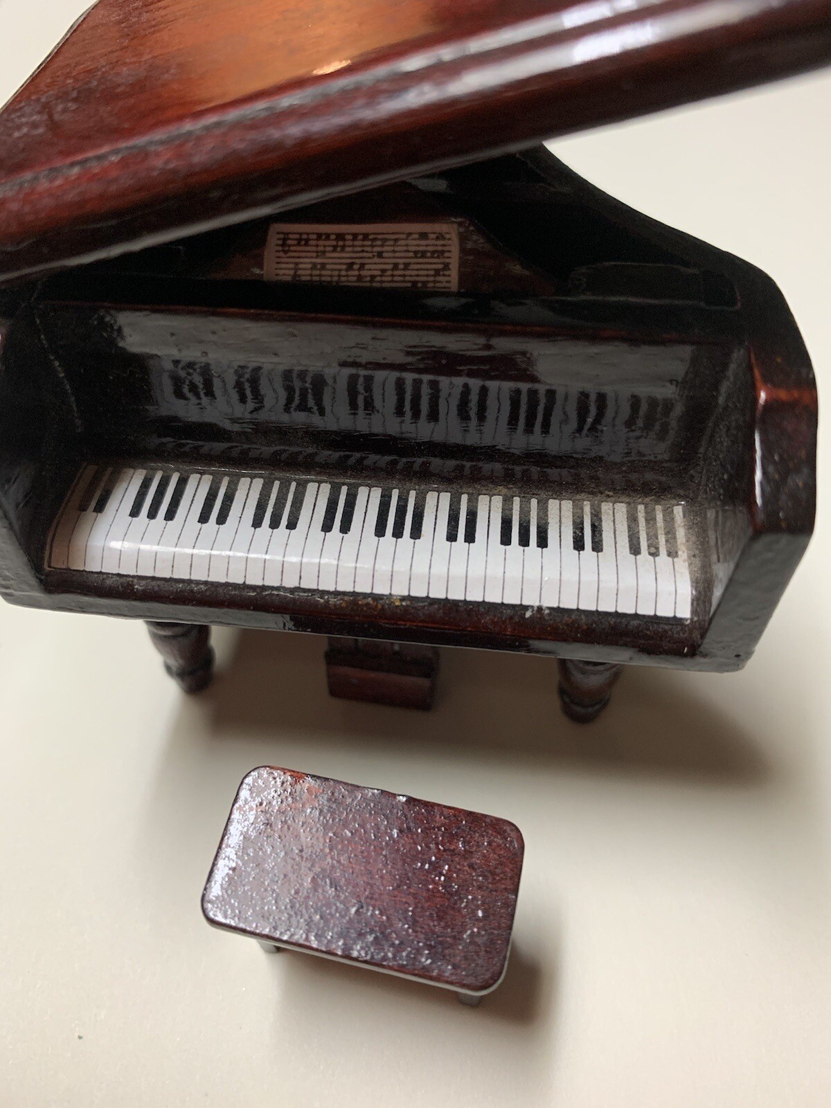 Vintage mini baby grand piano for doll house furniture with bench | eBay