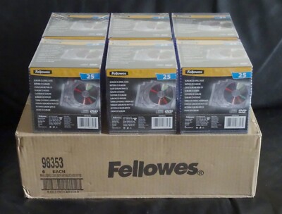Fellowes CD/DVD Blank Slimline Jewel Cases x 300 New / Sealed ...