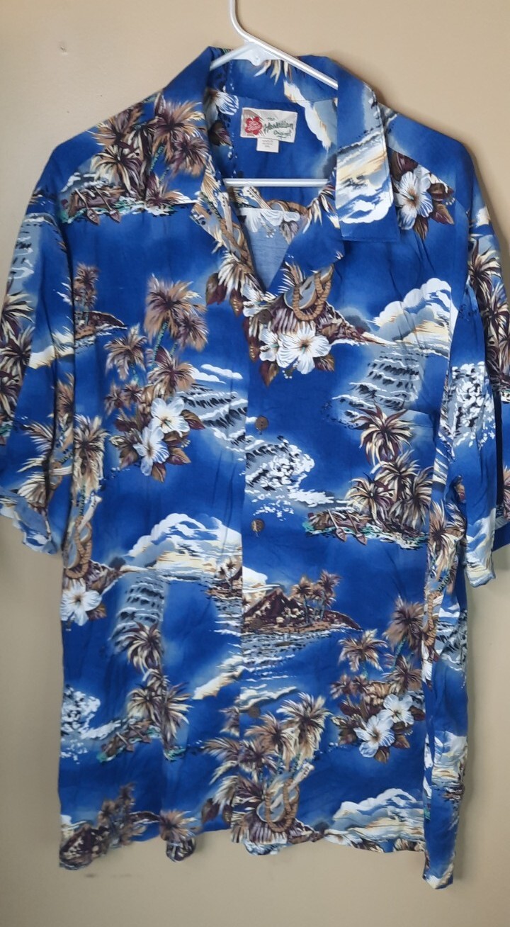 Hilo Hattie The Hawaiian Original Blue Palm Men's Vin… - Gem