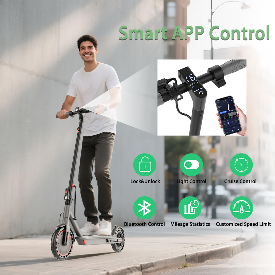 Ladped LP60 Electric Scooter, 8.5" Solid Tires, 350W 25KM/H Commuting ...