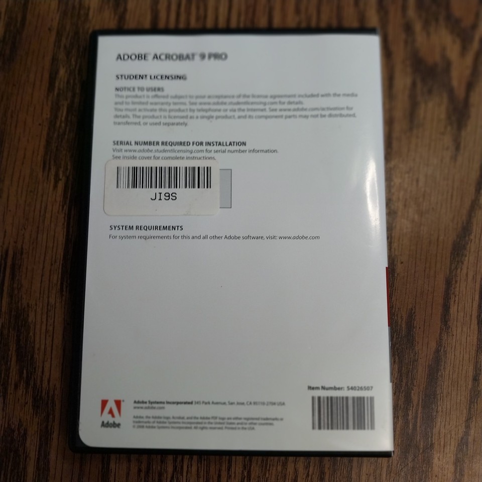 Adobe Acrobat 9 Pro Extended Student Licensing for Macintosh See ...