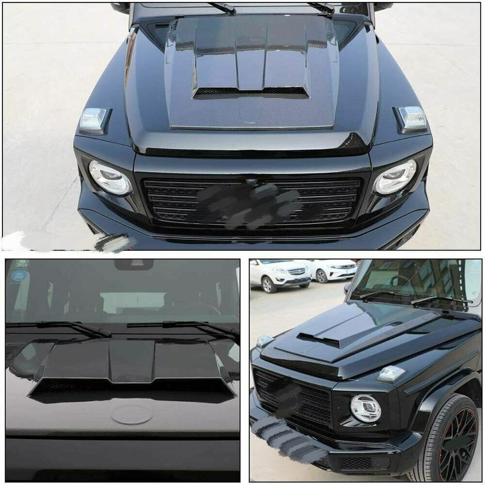 Fits Mercedes G-Class Carbon Fiber Bs Hood Scoop Bonnet W463 G500 G550 ...