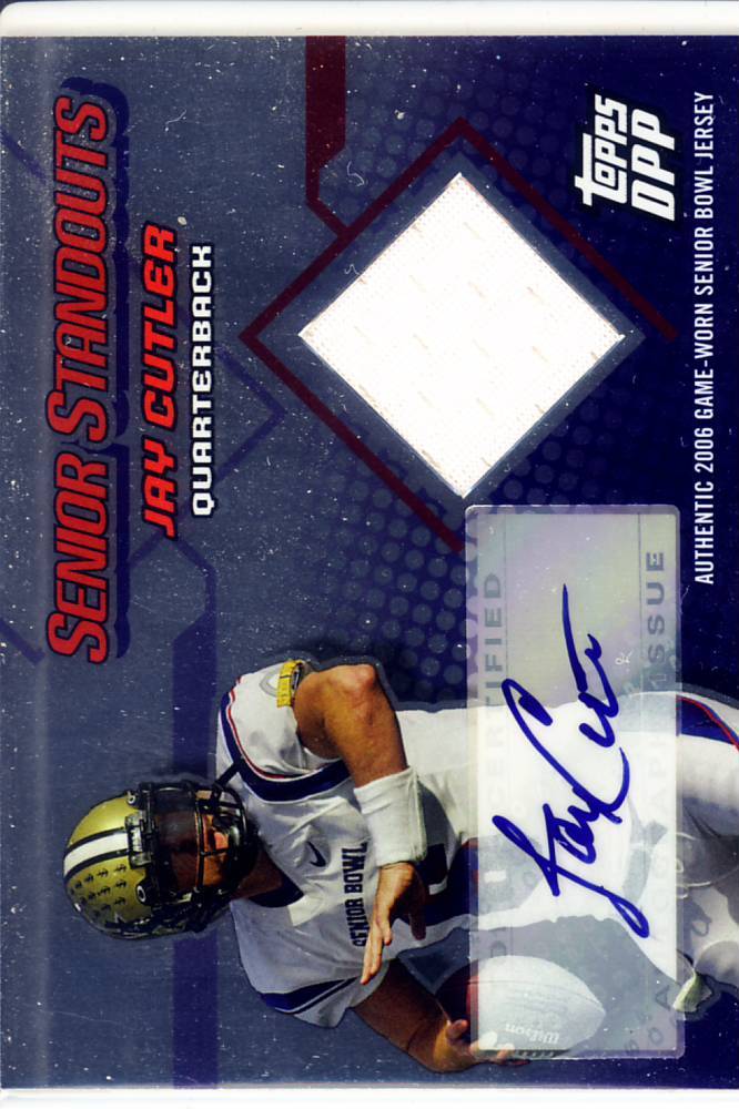 jay cutler rc rookie draft auto autograph jersey vanderbilt vandy ...
