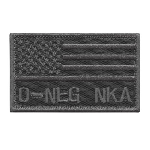 ONEG O- O NEG USA flag subdued american embroidered patriotic army ...