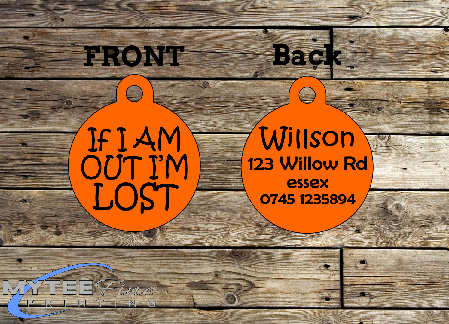 Dog Cat ID Tag If I Am Out I'm Lost Personalised Pet Tag Available in ...