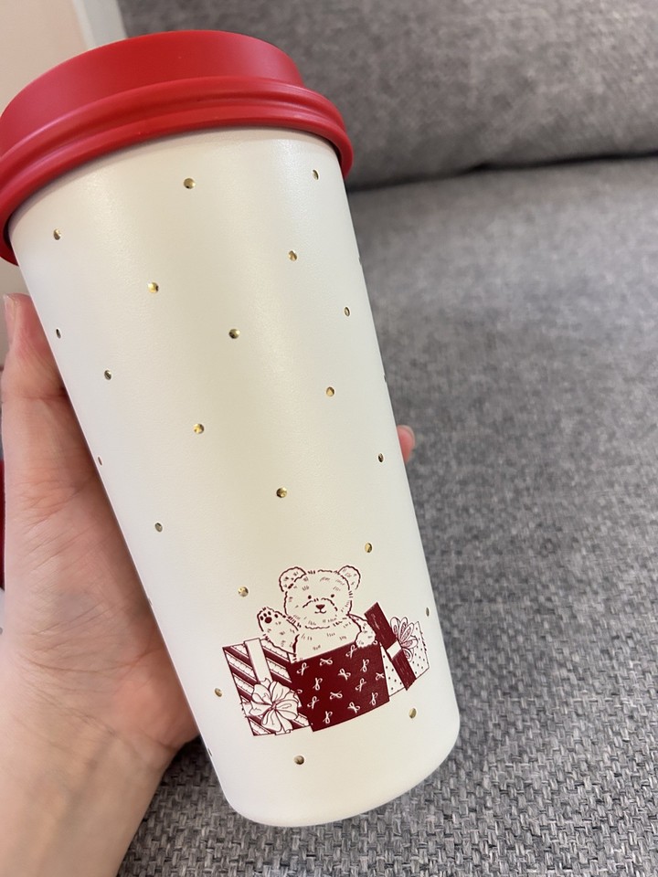 Starbucks 2025 China Christmas Cute ribbon valentines stainless cup ...
