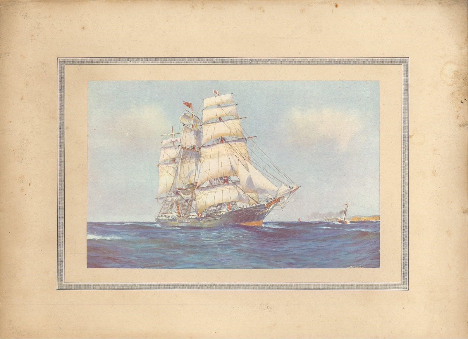 Print by Arthur Chidley: Sovereign of the Seas - a Three Masted Clipper ...
