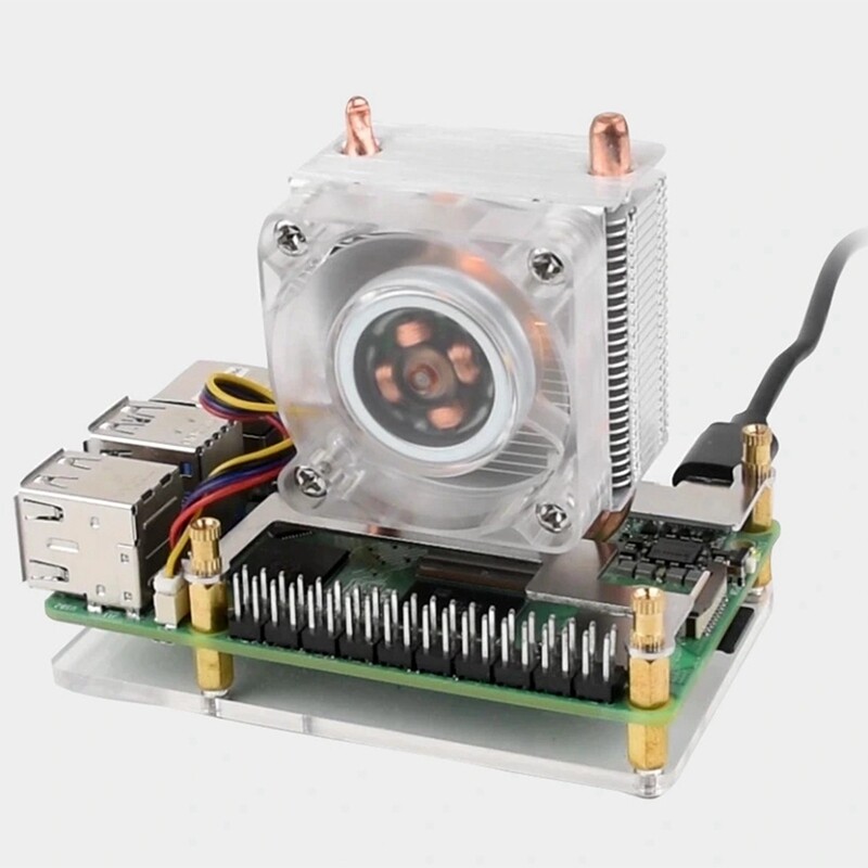 ICE CPU Tower Cooling Fan Vertical for Pi 5 5 Cooler U-Shaped Copper ...