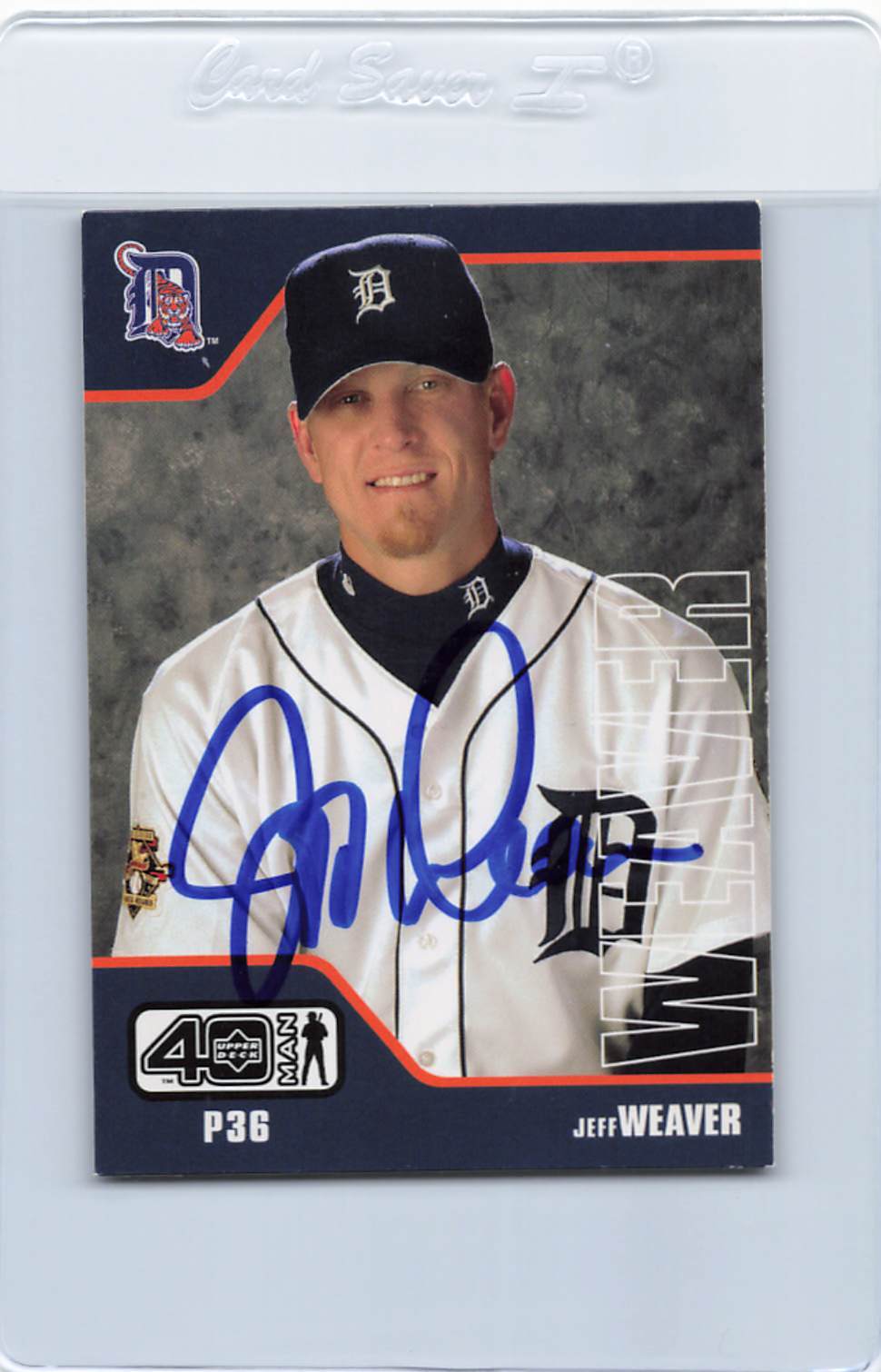 2002 UD 40 Man #331 Jeff Weaver Tigers Signed Auto *H6480 | eBay