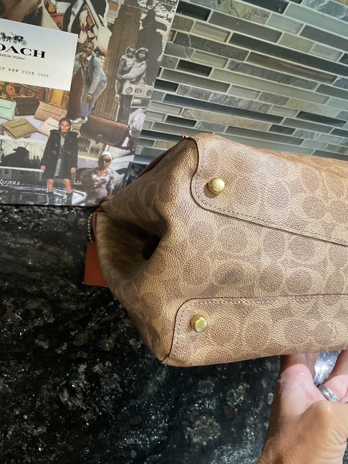 COACH Hadley Hobo In Signature Canvas & Leather Handb… - Gem