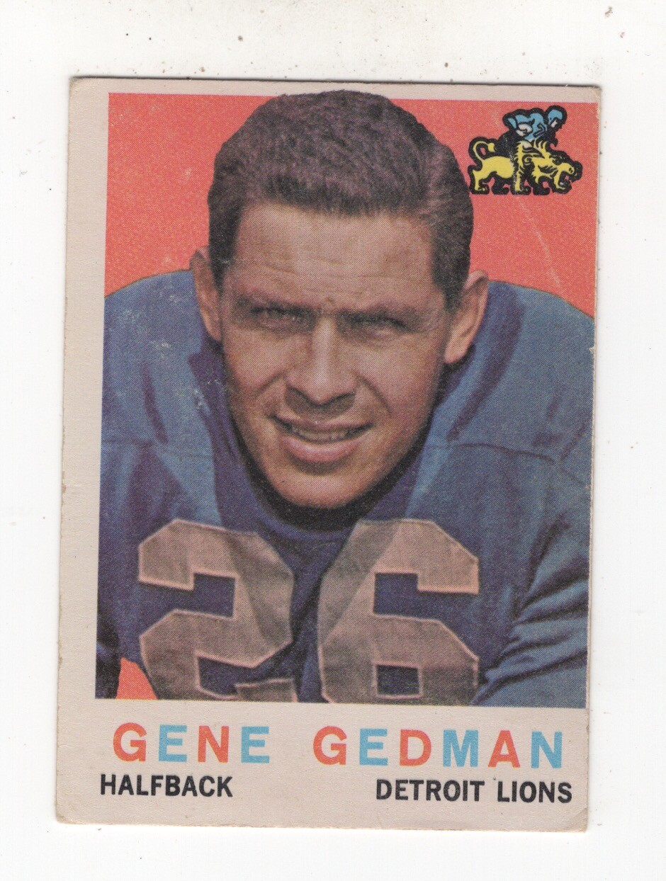 1959 TOPPS FOOTBALL GENE GEDMAN DETROIT LIONS #35 | eBay