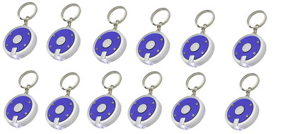 12 pack Round LED Flashlight Swivel Keychains Key Chains Free Shipping ...